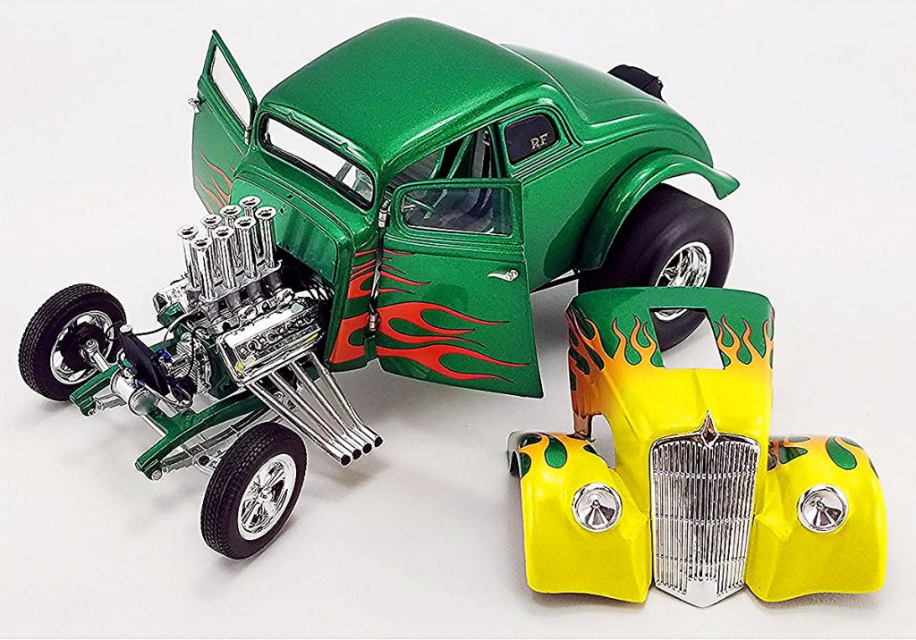 Rat Fink 1933 Willys Gasser – Green with Flames – Riverina Model Cars Plus