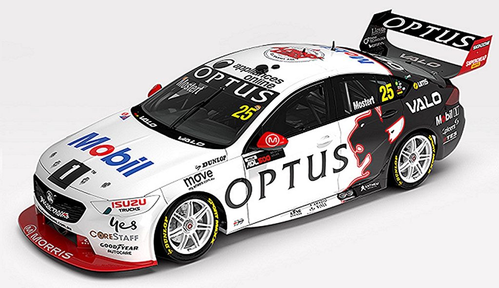 Mobil 1 Optus Racing #25 Holden ZB Commodore 2022 VALO Adelaide 500 Tribute Livery Chaz Mostert ...